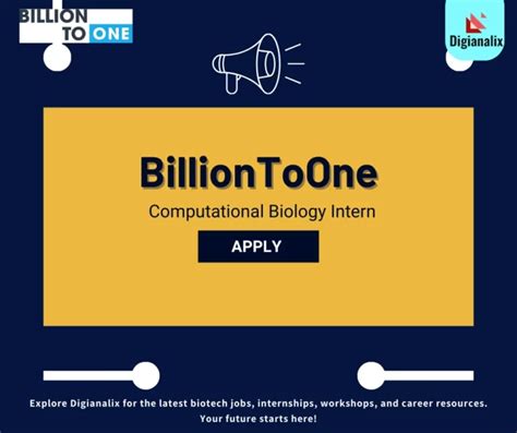 Internship In Computational Biology Billiontoone Apply Now