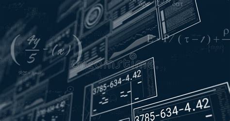 Animation Of Mathematical Data Processing Over Screens On Dark Background Stock Video Video Of