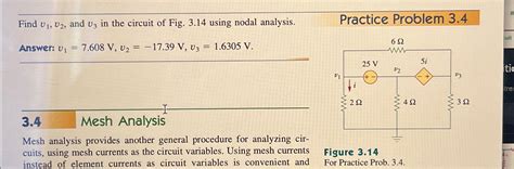 Solved Find V1v2 ﻿and V3 ﻿in The Circuit Of Fig 314