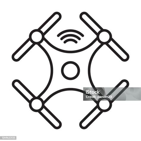 그래픽 디자인 로고 웹 사이트 소셜 미디어 모바일 앱 Ui 일러스트레이션을 위한 드론 쿼드콥터 아이콘 벡터 Multicopter