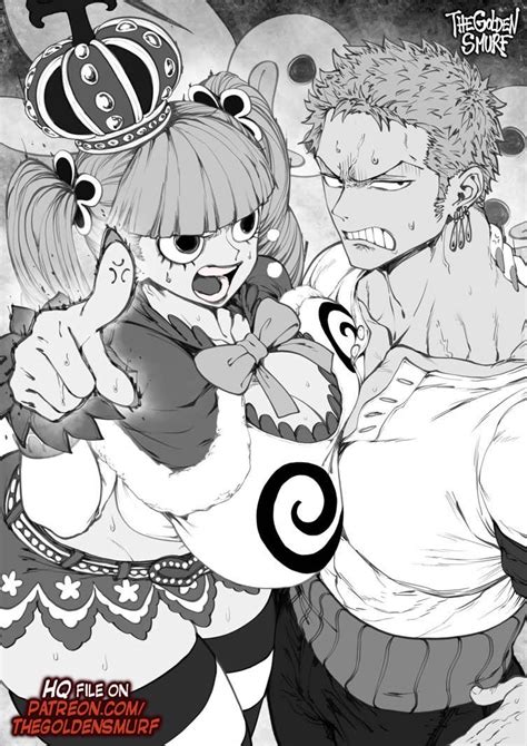 Roronoa Zoro And Perona One Piece Drawn By The Golden Smurf Danbooru