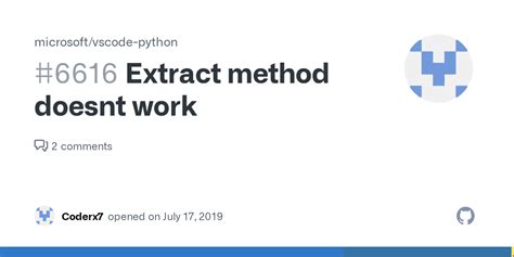 Extract Method Doesnt Work · Issue 6616 · Microsoftvscode Python · Github