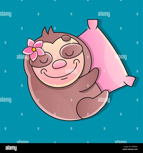 Sleeping Sloth Tree Stock Vector Images Alamy