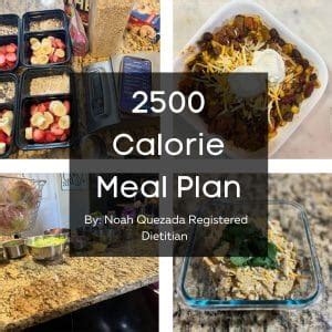 2500 Calorie Meal Plan [dietitian Developed]