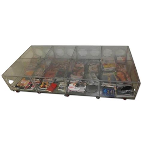 Unique Photographers Plexiglass Table On Wheels Aptdeco