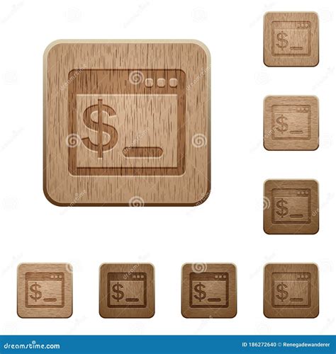 Os Command Terminal Wooden Buttons Stock Vector Illustration Of Application Color 186272640