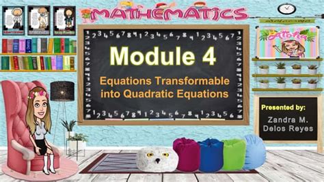 4 Equations Transformable Into Quadratic Equations Pptx