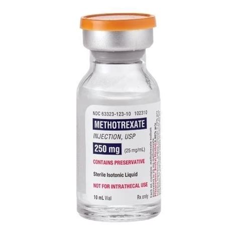 Methotrexate 25mg Ml 10ml Sdv Vial Mcguff Medical Products