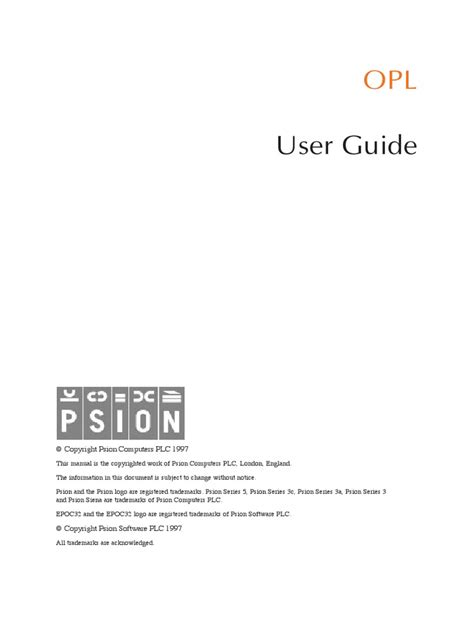 Opl User Guide Pdf Computer File Variable Computer Science
