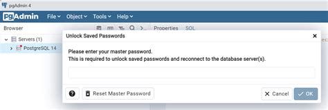 mobilo blog archive postgresql pgadmin zapomniane master password
