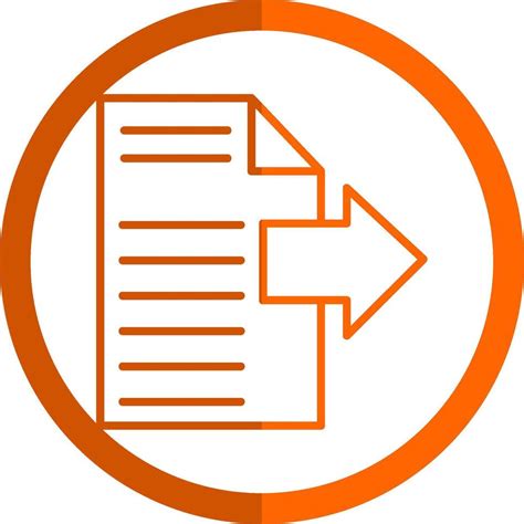 Export Line Orange Circle Icon 43050486 Vector Art At Vecteezy