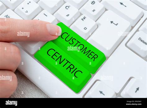 Conceptual Caption Customer Centric Business Showcase Process Of Looking After Customers To