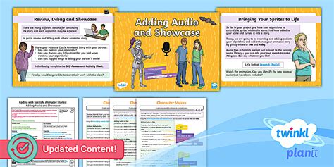 Y6 Scratch Animated Stories Adding Audio And Showcase