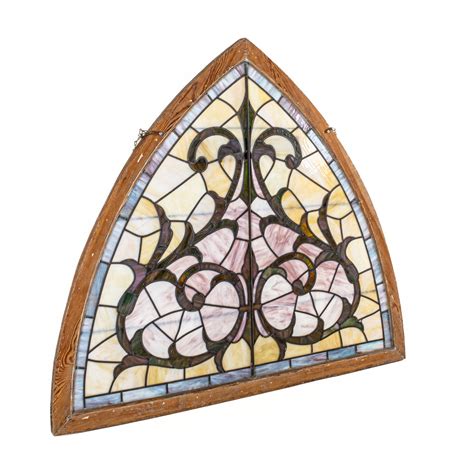 Triangular Stained Glass Window Etsy