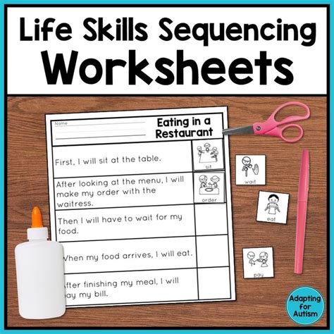Sequencing Life Skills Cut And Paste Activities Life Skills Life Skills Activities Skills