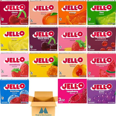 Jell O Gelatin Variety Pack 3 Oz Boxes Pack Of 15