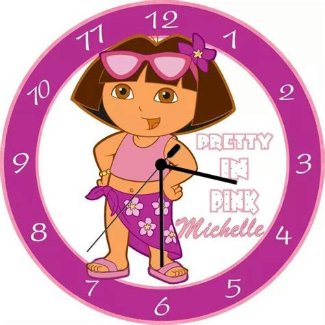Dora The Explorer Personalized Clock Dora Cartoon Dora The Explorer Personalized Clocks