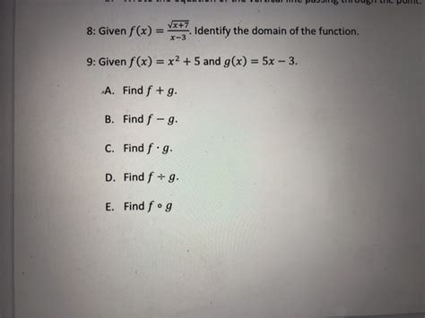Solved Use The Graph To Answer The Following Chegg Com