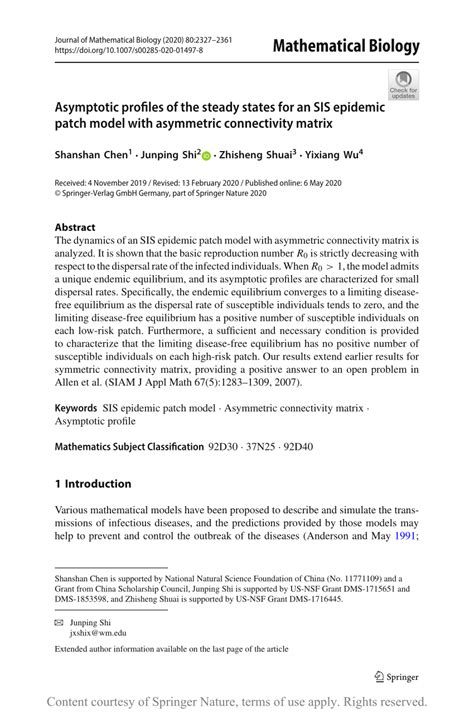 Asymptotic Profiles Of The Steady States For An Sis Epidemic Patch Model With Asymmetric