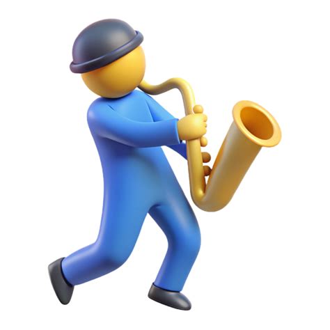 Hypnotic Melancholic Contemporary Silhouette Of A Playing Saxophone Clean Lines Flat Color