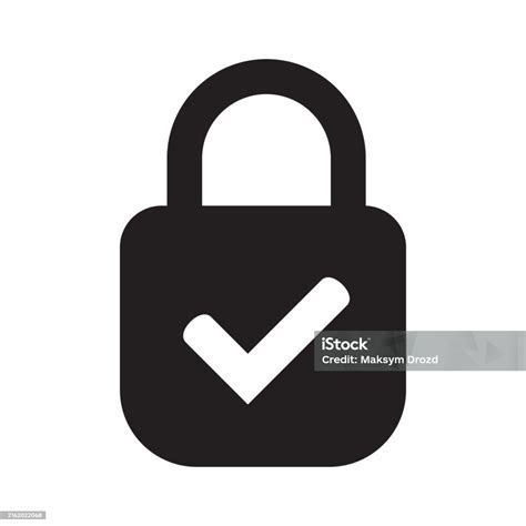 Lock Icon Lock With Tick Lock Check Mark Security Icon Stock Illustration Download Image Now