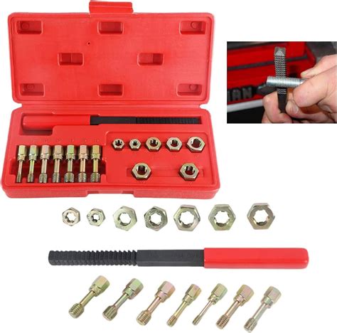 Angchun 15pcs Metric Thread Chaser Set Thread Repair Kit With 7 Taps Thread Chaser