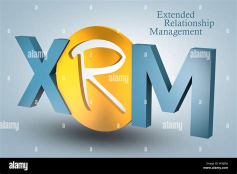 Acronym Concept XRM For Extended Relationship Management On Blue Background Stock Photo Alamy
