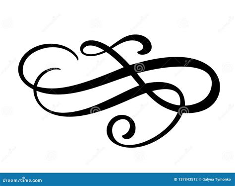 Floral Lines Filigree Design Elements Vector Vintage Line Elegant