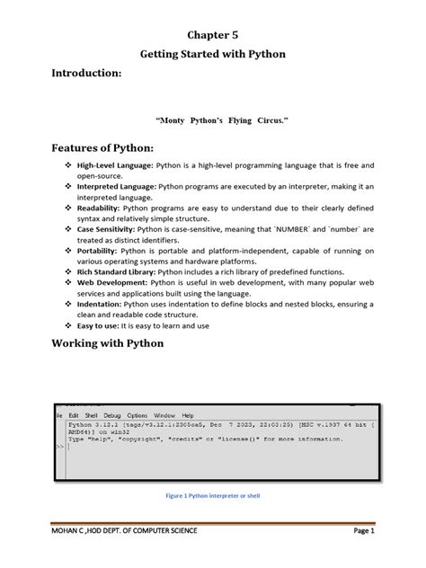 Getting Started Python Chapter 5 New 14 09 2024 Pdf Reserved Word
