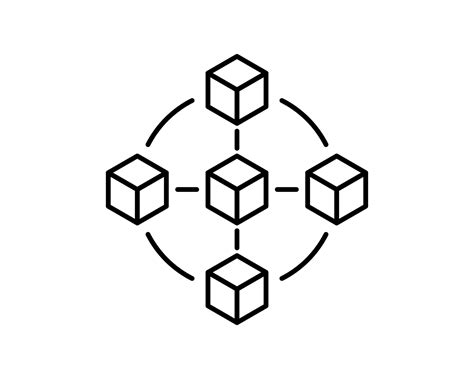 blockchain technology modern icon vector block chain symbol or logo