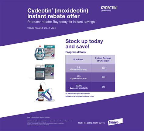 Cydectin Instant Rebate Detailer Thayer Location Only Hirsch Feed