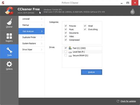 First Look At CCleaner S Disk Analyzer Tool GHacks Tech News
