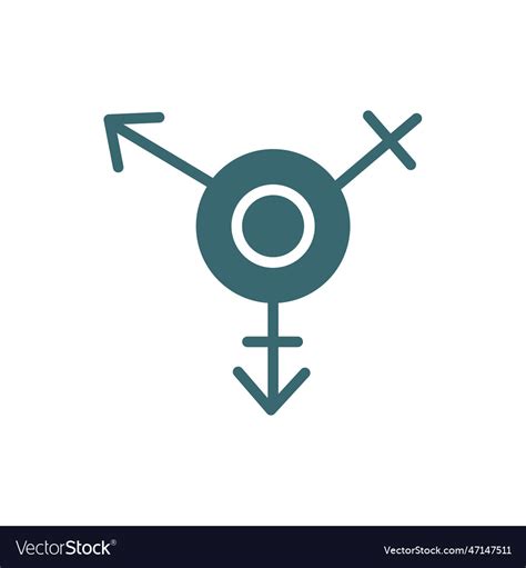 Transgender Symbol Icon Filled Symbol Royalty Free Vector