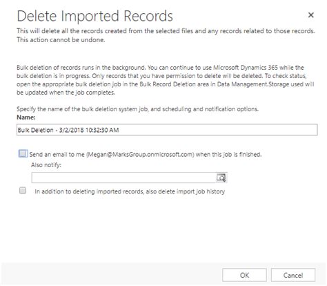 Dynamics 365 Delete Records From A Specific Import The Marks Group
