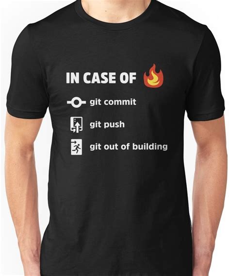 use git in case of fire v2 funny programming jokes dark color essential t shirt for sale
