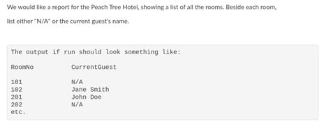 solved the following tables form part of a database held in