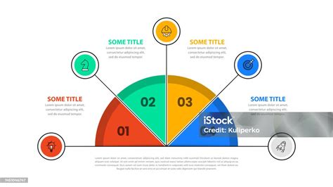 인포그래픽 템플릿입니다 4 단계 텍스트 및 아이콘이있는 반원 벡터 개념에 대한 스톡 벡터 아트 및 기타 이미지 개념 계획 다이어그램 Istock