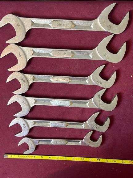 Six Snap On Heavy Duty Open Ended Offset Wrenches Sherwood Auctions