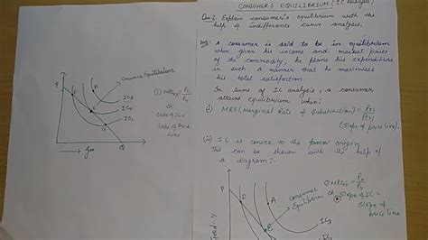Consumer Equilibrium Indifference Curve Analysis Chapter 3 Cbse