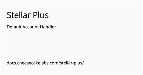 Default Account Handler Stellar Plus
