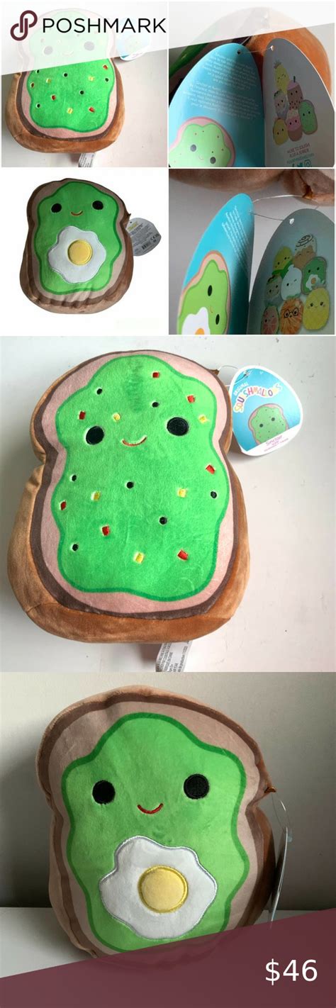 Squishmallows Sinclair Avocado Toast And W Egg 8 Plush Food Squad