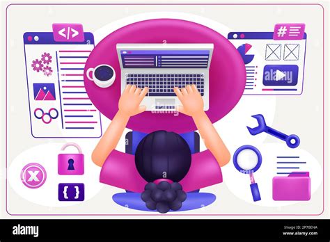 Programming Online Work Stock Vector Images Alamy
