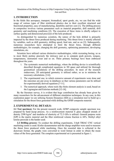 Simulation Of The Drilling Process In Gfrp Composites Using System Dynamics And Validation By