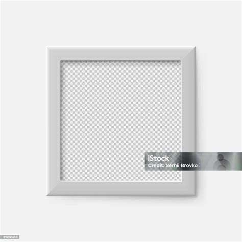 현실적인 사각 빈 그림 프레임입니다 빈 흰색 그림 프레임 이랑 템플릿입니다 벡터 일러스트입니다 0명에 대한 스톡 벡터 아트 및 기타 이미지 Istock