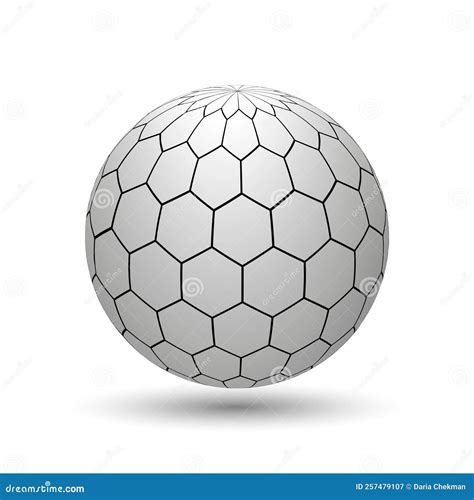 Abstract Halftone 3d Sphere Realistic 3d Printed Ball Stock Vector