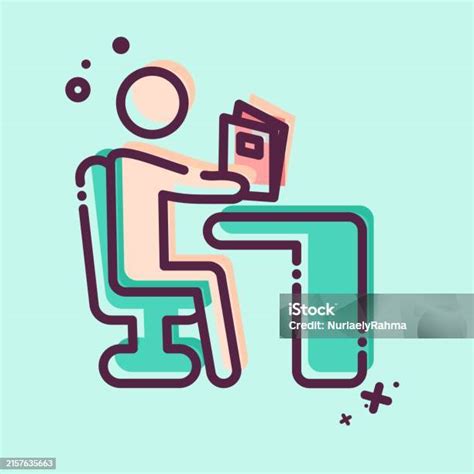 아이콘 읽기 책 기호와 관련이 있습니다 Mbe 스타일 심플한 디자인 일러스트레이션 개체 그룹에 대한 스톡 벡터 아트 및 기타