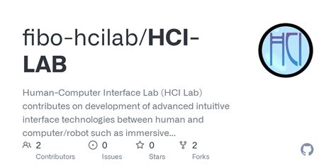GitHub Fibo Hcilab HCI LAB Human Computer Interface Lab HCI Lab Contributes On Development