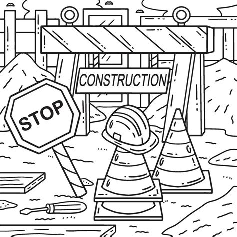 Free Printable Construction Signs Coloring Pages