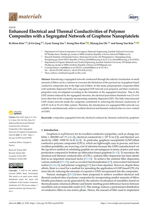 Pdf Enhanced Electrical And Thermal Conductivities Of Polymer Composites With A Segregated