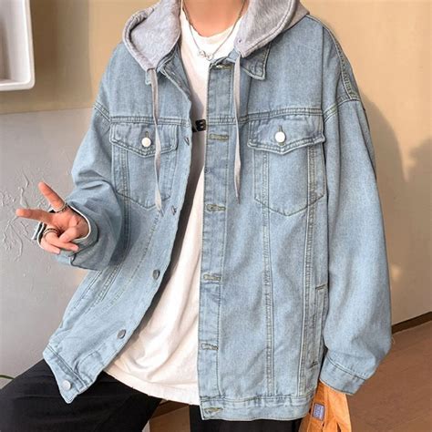 남자 봄옷 데님자켓 후드 탈부착 캐주얼 청자켓 코디 에이블리